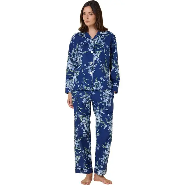THE CAT'S PAJAMAS Luxe Pima Pajama Set Conversational - Garden Posy
