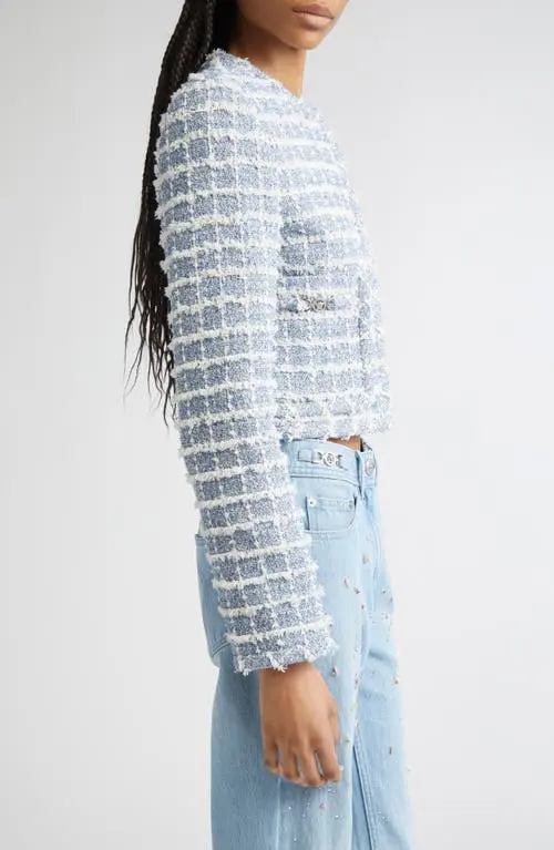 Versace Medusa '95 Windowpane Tweed Crop Jacket