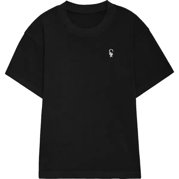 DALIX Astronaut Heavyweight Pigment Dye Tee - Black