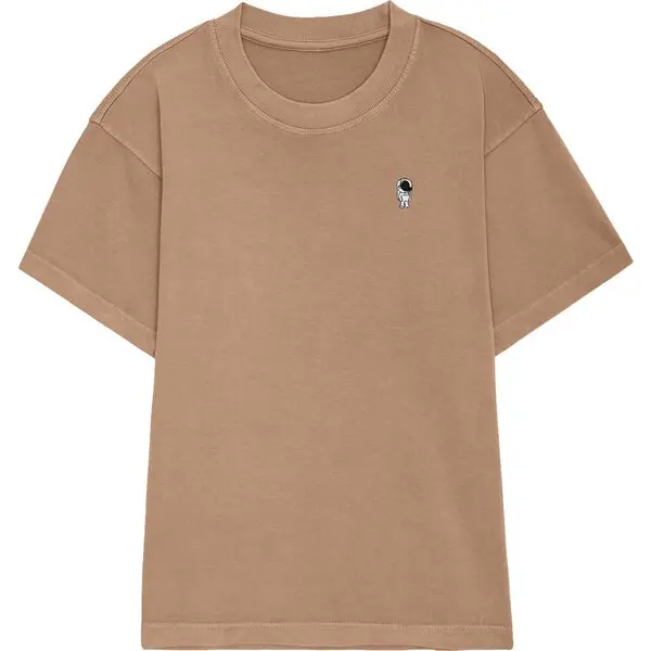 DALIX Astronaut Heavyweight Pigment Dye Tee - Camel