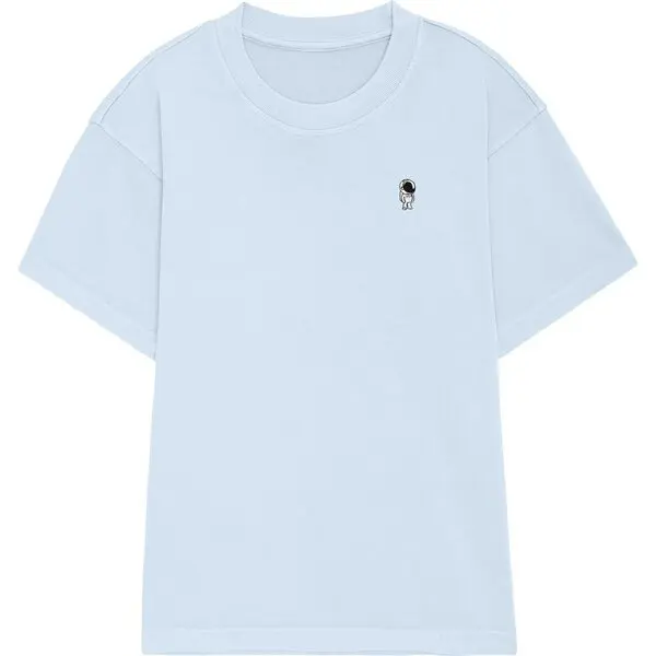 DALIX Astronaut Heavyweight Pigment Dye Tee - Ice Blue