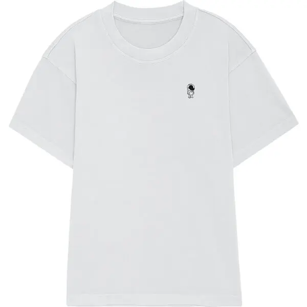 DALIX Astronaut Heavyweight Pigment Dye Tee - Lunar Gray