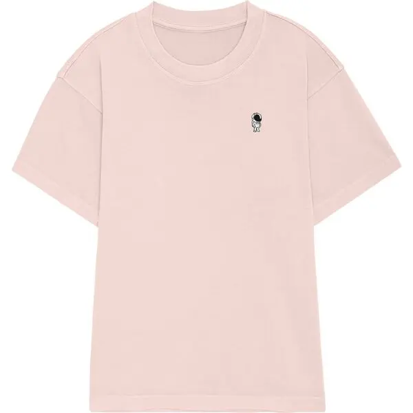 DALIX Astronaut Heavyweight Pigment Dye Tee - Pink
