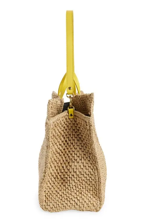 Clare V. Woven Raffia Tote Bag