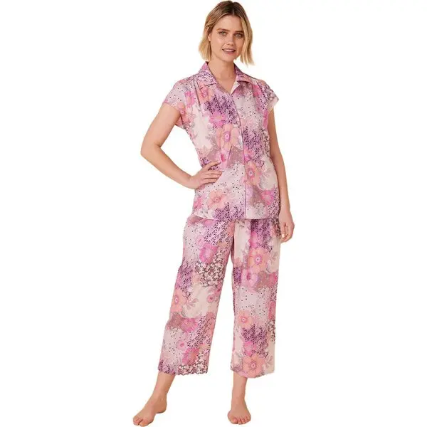 THE CAT'S PAJAMAS Luxe Pima Capri Floral Set - Piper