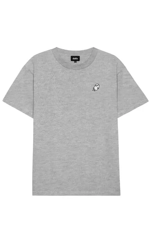 DALIX Ghost Mode Heavy Weight Cotton Tee - Heather Gray