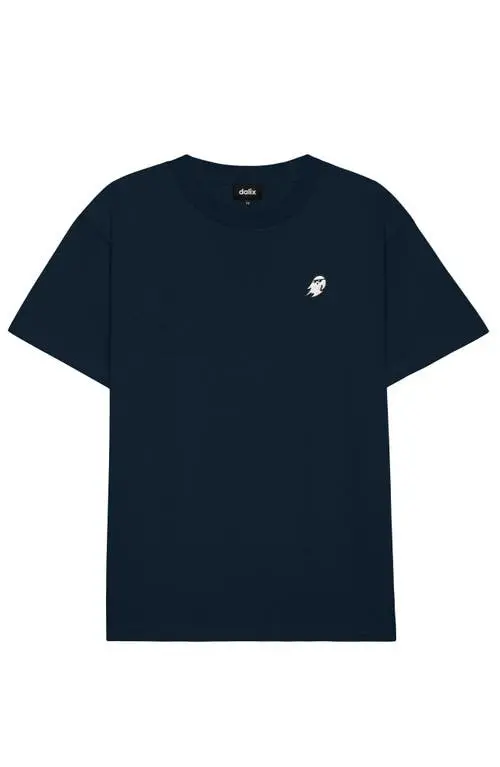 DALIX Ghost Mode Heavy Weight Cotton Tee - Navy