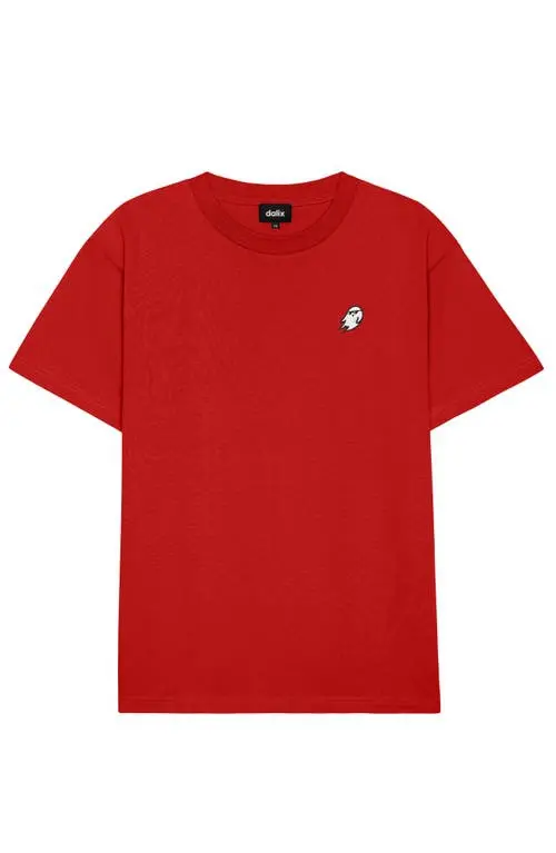 DALIX Ghost Mode Heavy Weight Cotton Tee - Red
