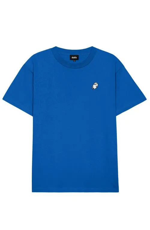 DALIX Ghost Mode Heavy Weight Cotton Tee - Royal Blue