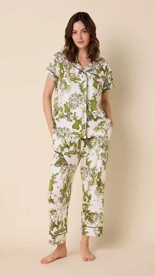 THE CAT'S PAJAMAS Pima Knit Capri Set - Woodside