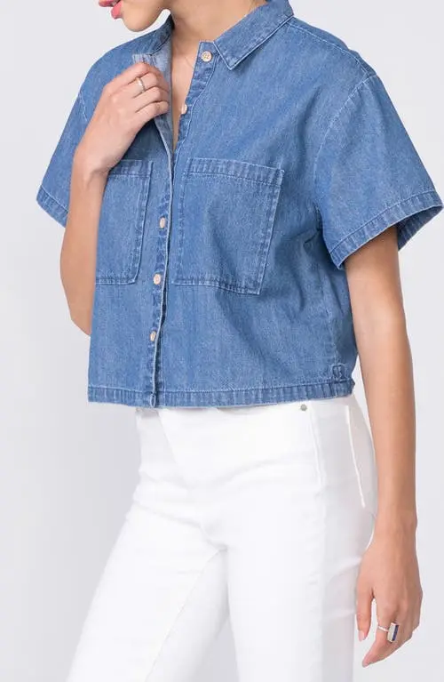 UNPUBLISHED Sami Short Sleeve Cotton Button-up Shirt
