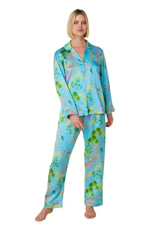 THE CAT'S PAJAMAS Silk Pajama Set - Hummingbird