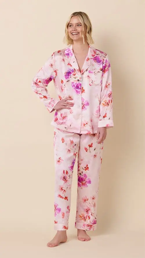 THE CAT'S PAJAMAS Silk Pajama Set - Morning In Savannah