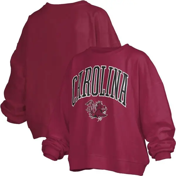 PRESSBOX South Carolina Gamecocks Oversized Pullover Sweatshirt