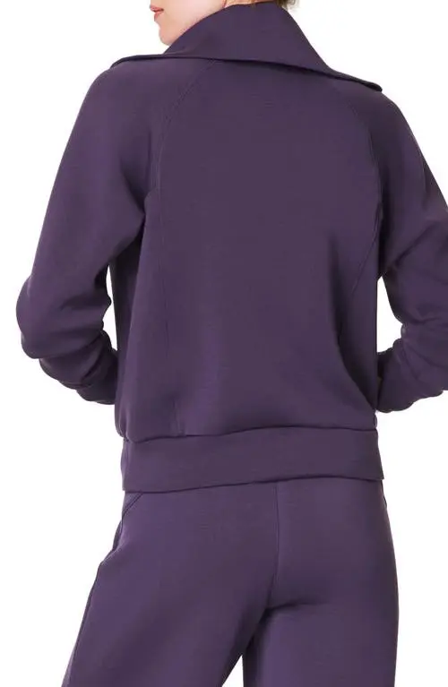 Spanx Airessentials Half Zip Sweatshirt - Aubergine