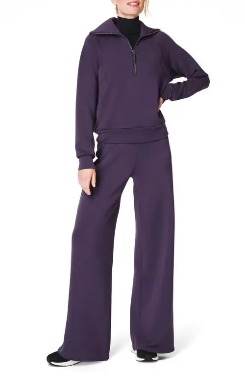 Spanx Airessentials Half Zip Sweatshirt - Aubergine