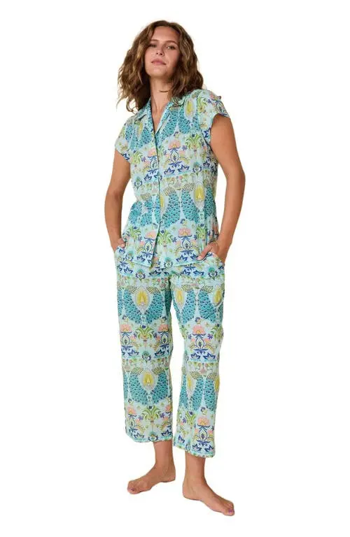 THE CAT'S PAJAMAS Voile Capri Set - Sorbet Roses