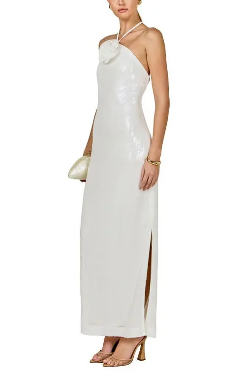 Endless Rose Sequin Halter Maxi Dress