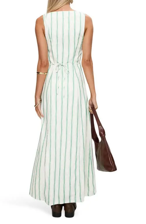 Princess Polly Striped Sleeveless Maxi Dress - Green Stripe | Editorialist
