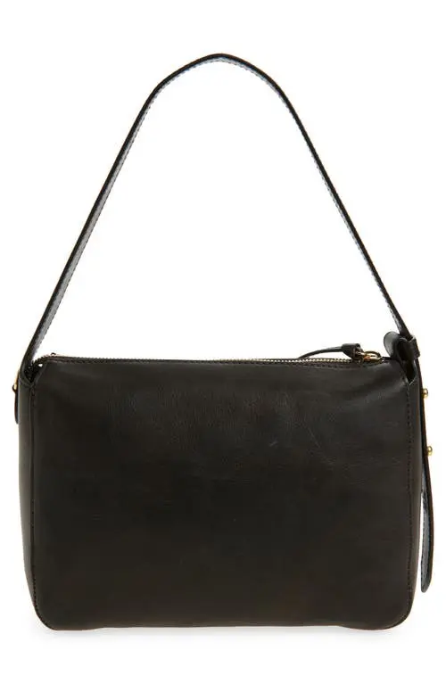 Clare V. Fleurine Leather Shoulder Bag - Black