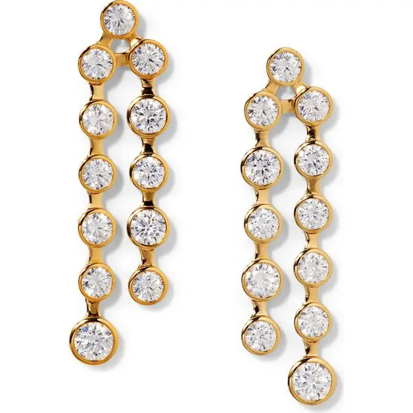 Nadri Brooklyn Cubic Zirconia Linear Drop Earrings - Gold