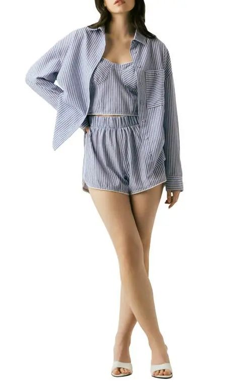 Blanknyc Stripe Button-up Shirt - Sailing Squad