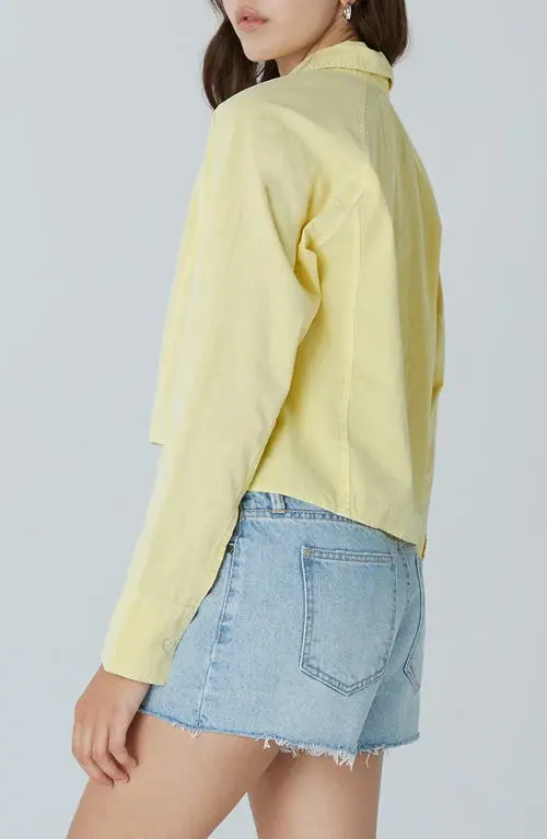 UNPUBLISHED Colette Cotton Cropped Button-up Shirt