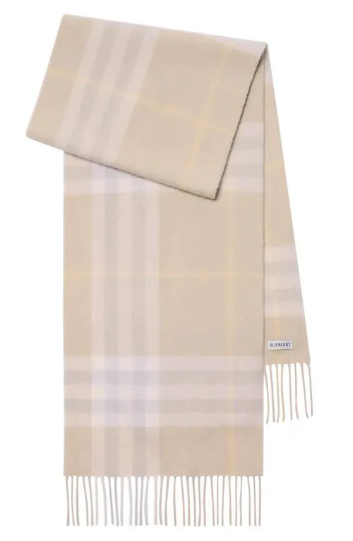 Burberry Giant Check Cashmere Scarf - Smoke Grey
