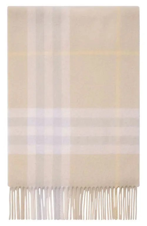 Burberry Giant Check Cashmere Scarf - Smoke Grey