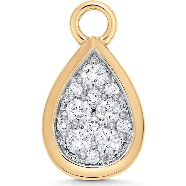 Sara Weinstock Pear Diamond Pendant - Yellow Gold