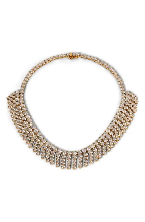 Nadri Starlight Crystal Fringe Collar Necklace - Gold