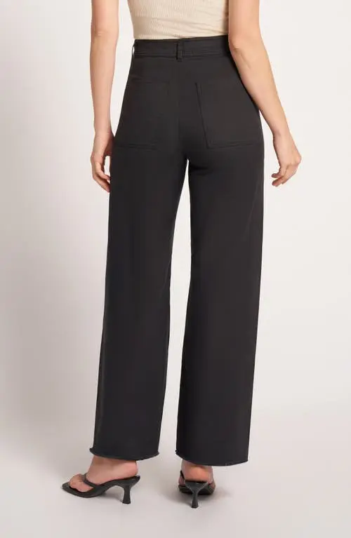 Matty M. Lizzie Crop Wide-leg Pants - Black/ivory