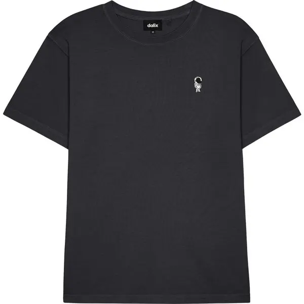 DALIX Astronaut Midweight Garment Dye Tee - Black