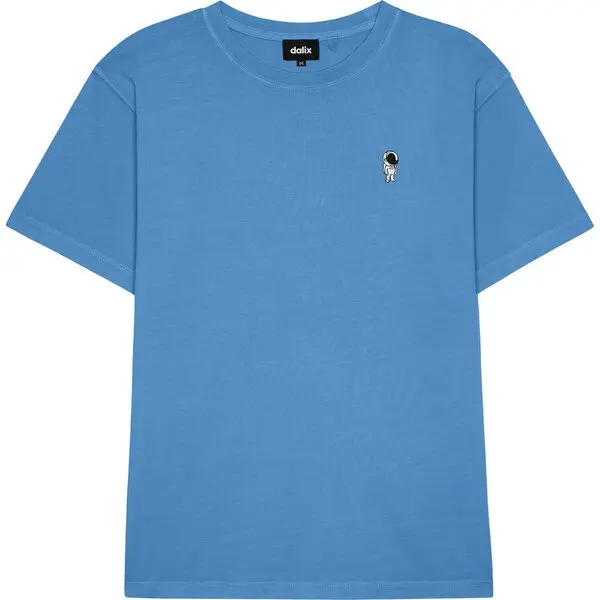 DALIX Astronaut Midweight Garment Dye Tee - Blue