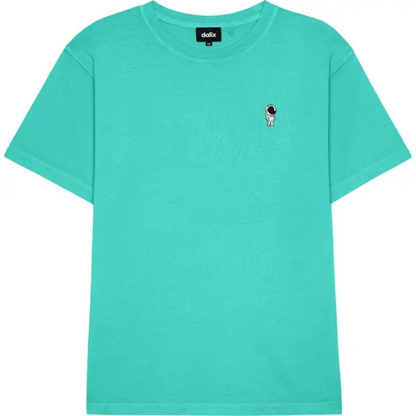 DALIX Astronaut Midweight Garment Dye Tee - Sea Green
