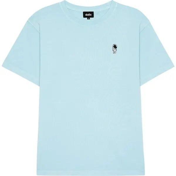 DALIX Astronaut Midweight Garment Dye Tee - Sky Blue