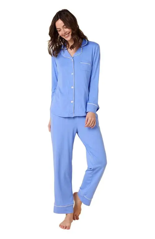 THE CAT'S PAJAMAS Pima Knit Pajama Set - Provence