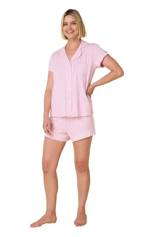 THE CAT'S PAJAMAS Pima Knit Short Set - Heritage Stripe