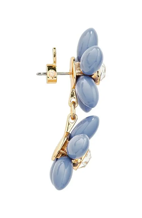 Carolina Herrera Double Flower Drop Earrings