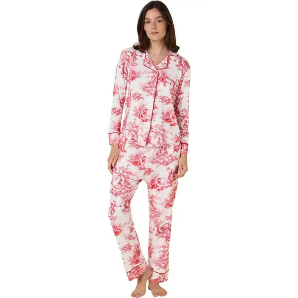 THE CAT'S PAJAMAS Pima Knit Pajama Set Conversational - Idle Hours
