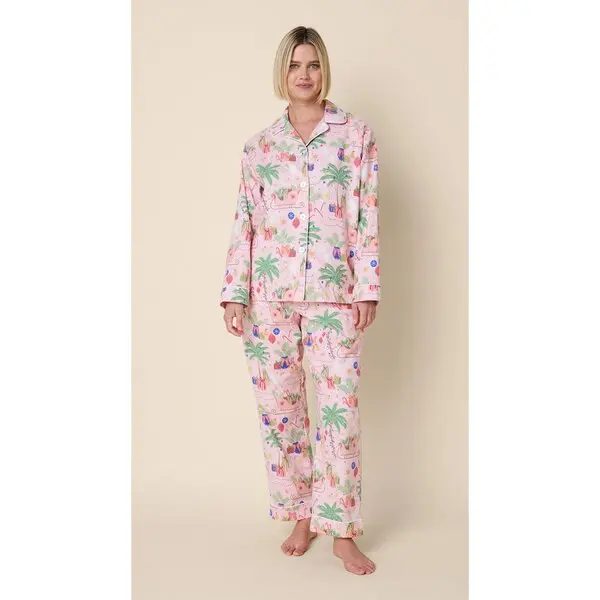 THE CAT'S PAJAMAS Pima Knit Pajama Set - Moroccan Magic