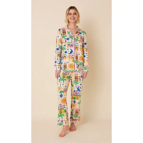 THE CAT'S PAJAMAS Pima Knit Pajama Set - Moroccan Magic