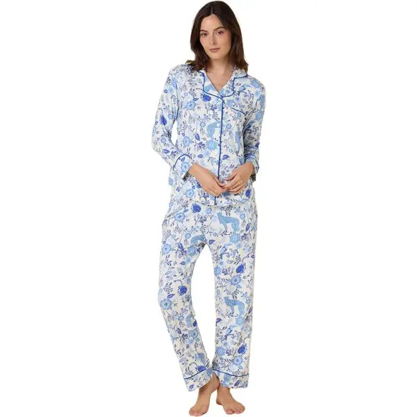 THE CAT'S PAJAMAS Pima Knit Pajama Set Conversational - Savannah Soirée