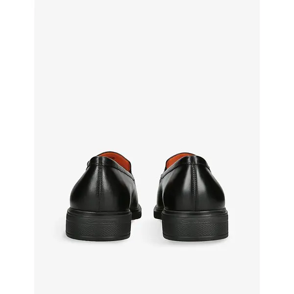 Santoni Leather Loafers - Black