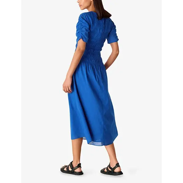whistles dress blue Whistles Electric Blue Frill Wrap Maxi Dress main image 1