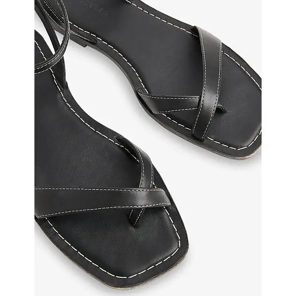 Whistles Contrast-stitch Leather Sandals