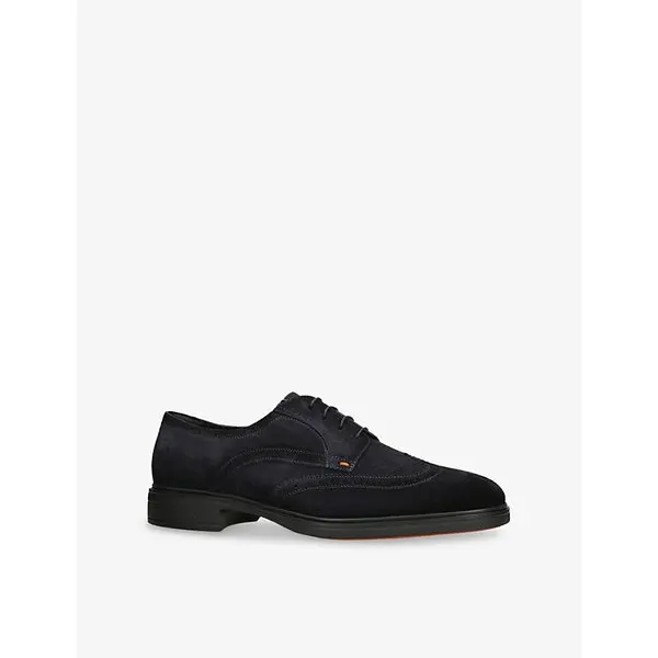 Santoni Suede Lace-up Shoes