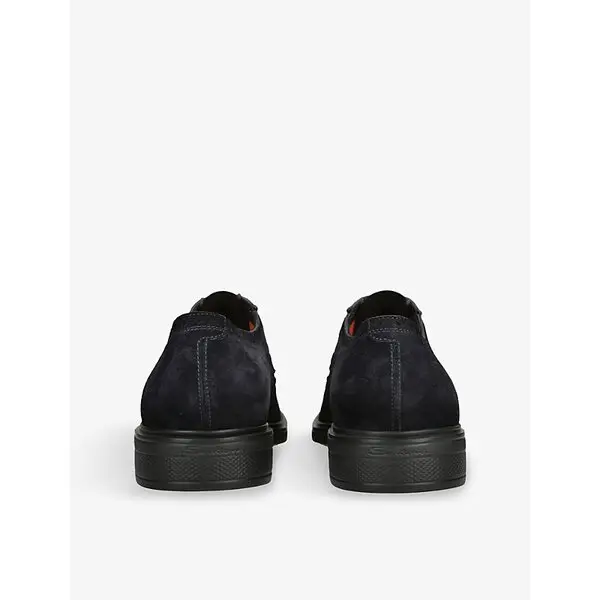 Santoni Suede Lace-up Shoes
