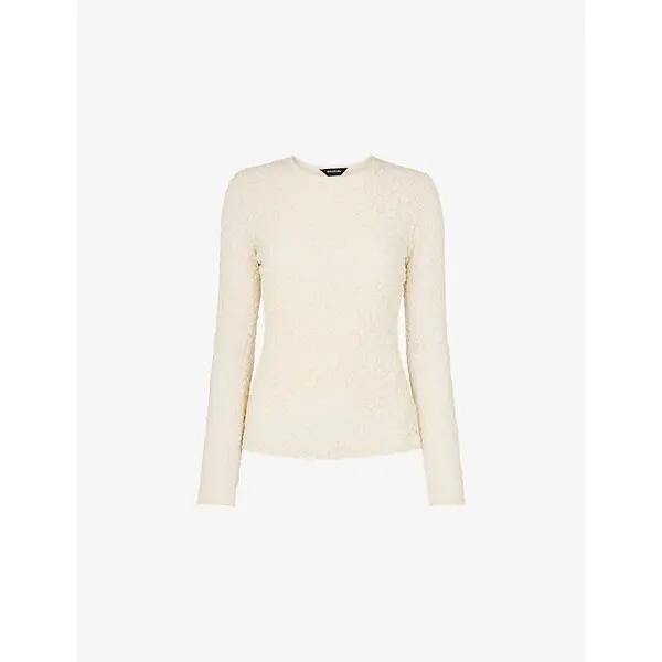 Whistles Floral Stretch-lace Top