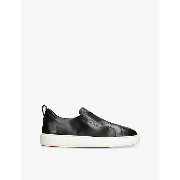 Santoni Clean Icon Leather Trainers